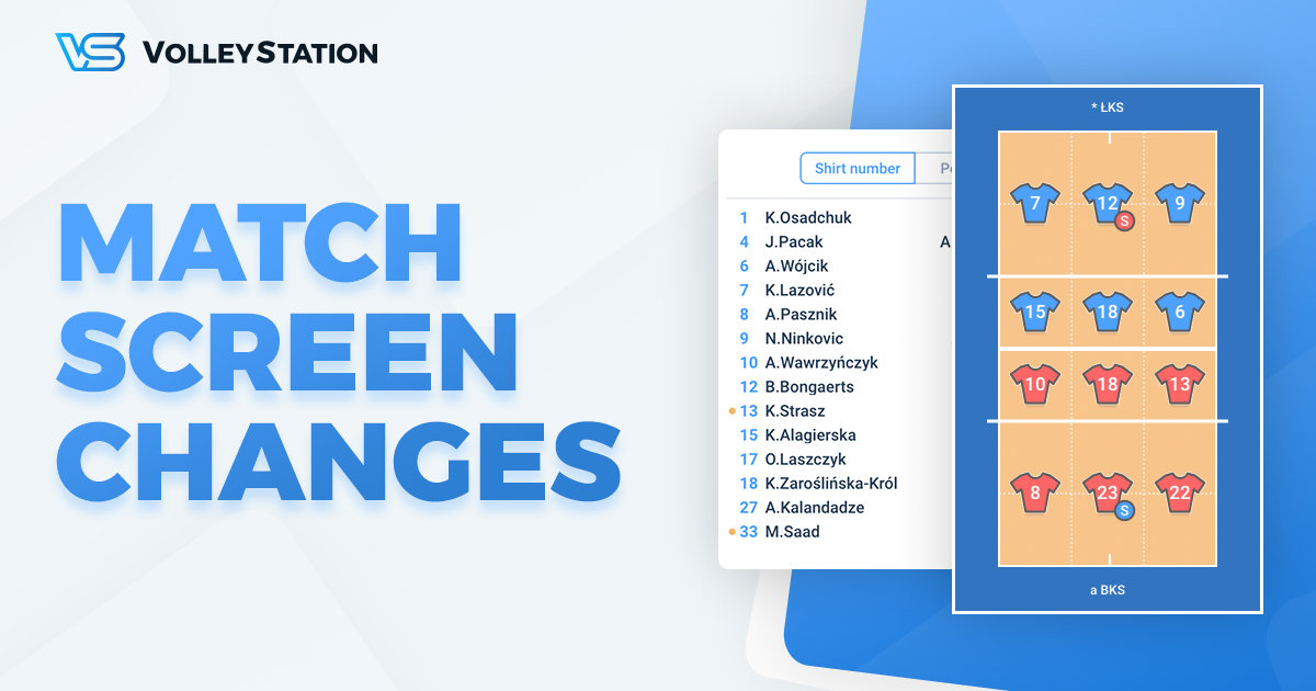 Match screen changes - VolleyStation